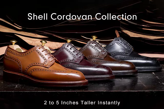 Shell Cordovan Elevator Shoes Handmade Custom Shoes For Men From ...