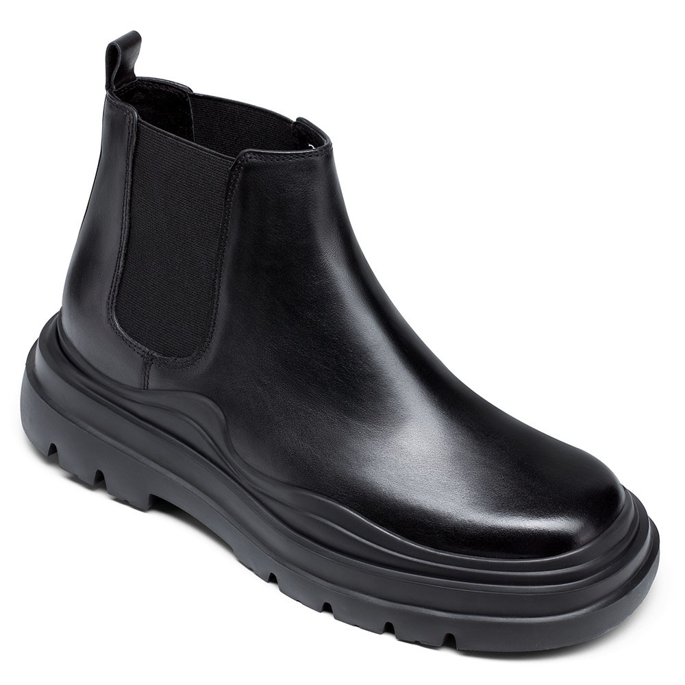 absatzschuhe männer - herrenschuhe mit hohem absatz - Schwarze Chelsea ...